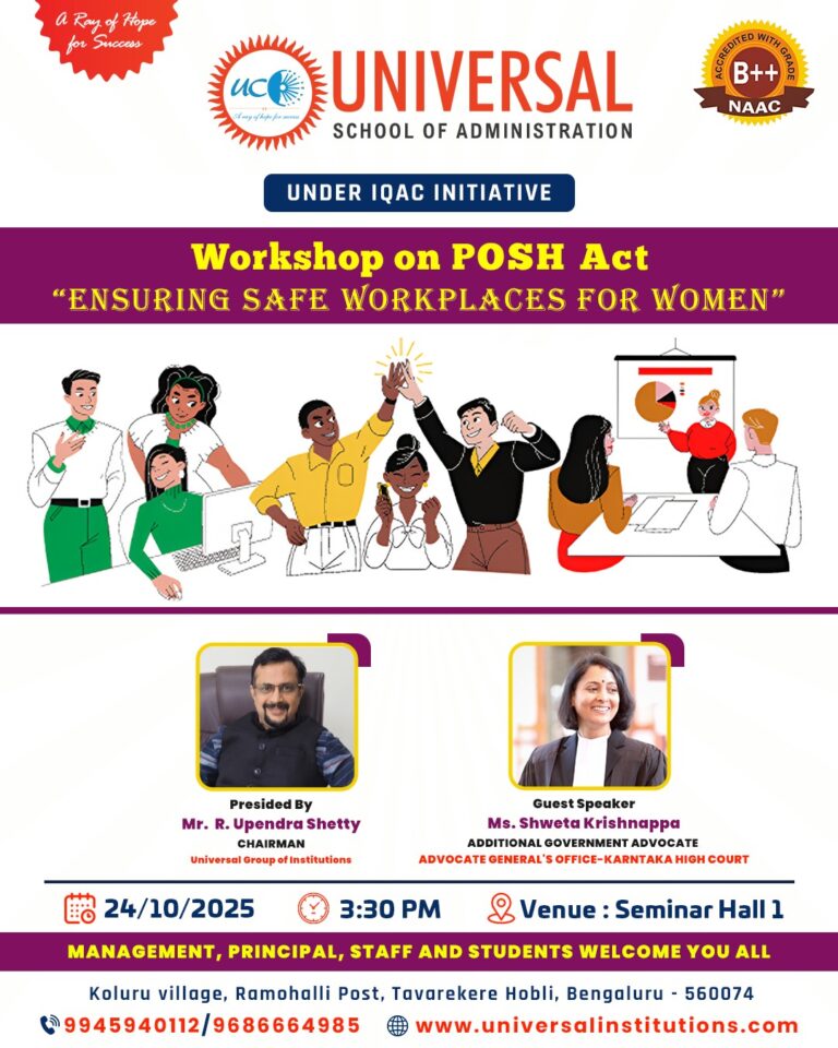 Workshop on POSH Act: Safe Workplaces for Women