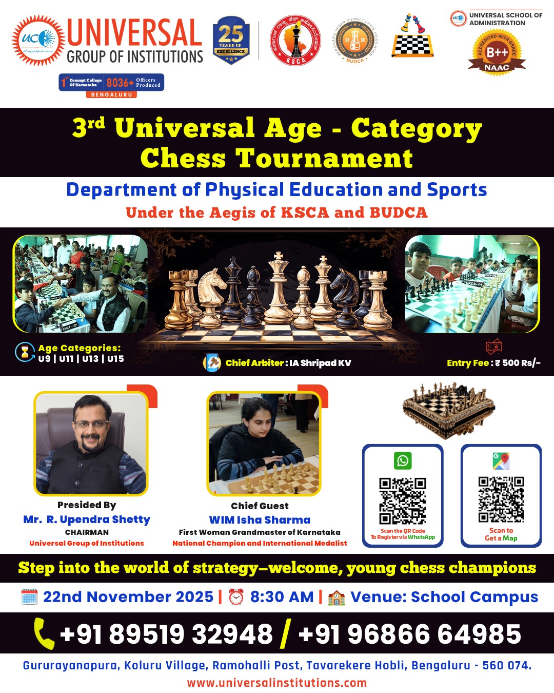 3rd Universal Age-Category Chess Tournament Highlights